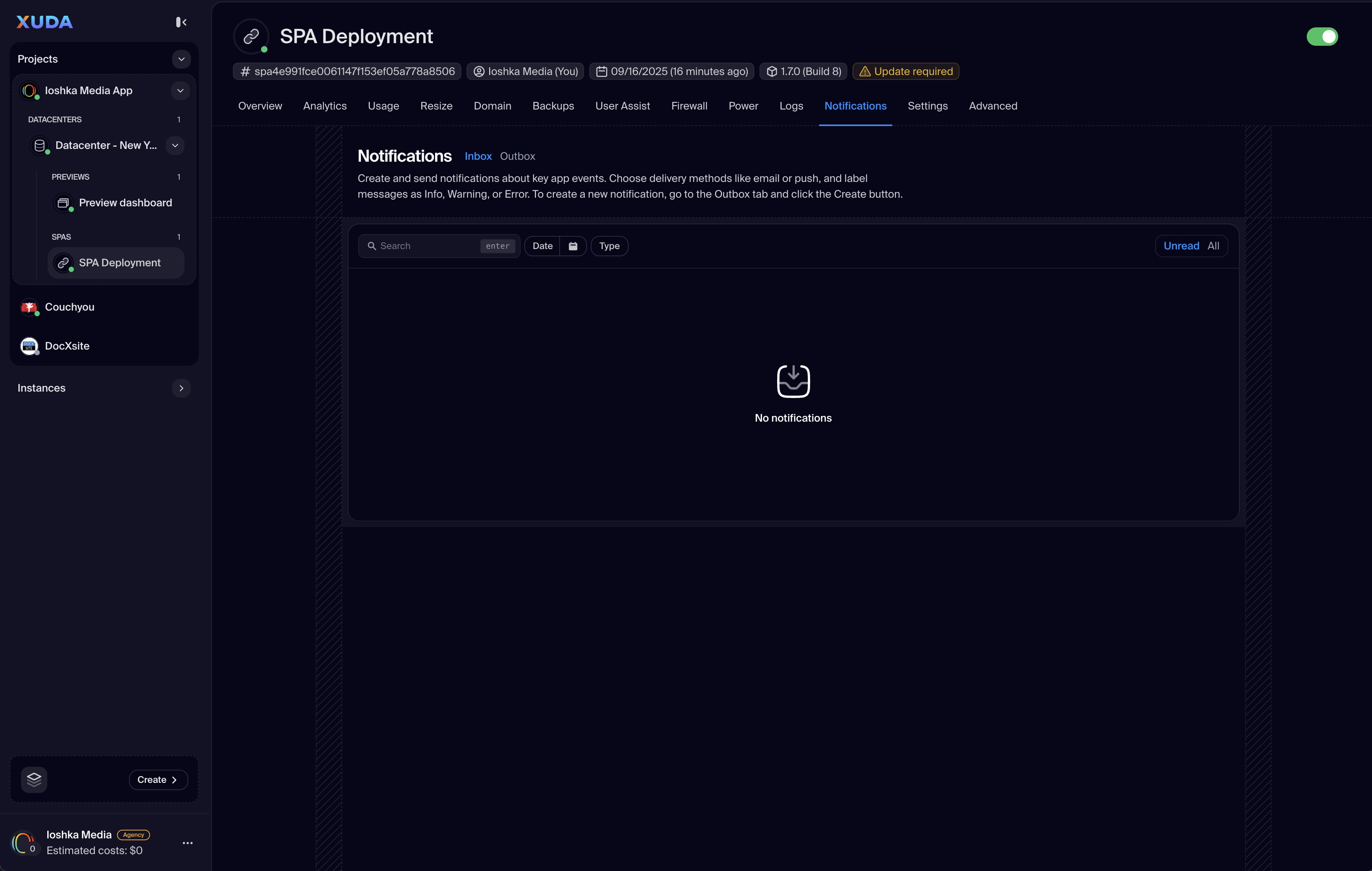 SPA Notification